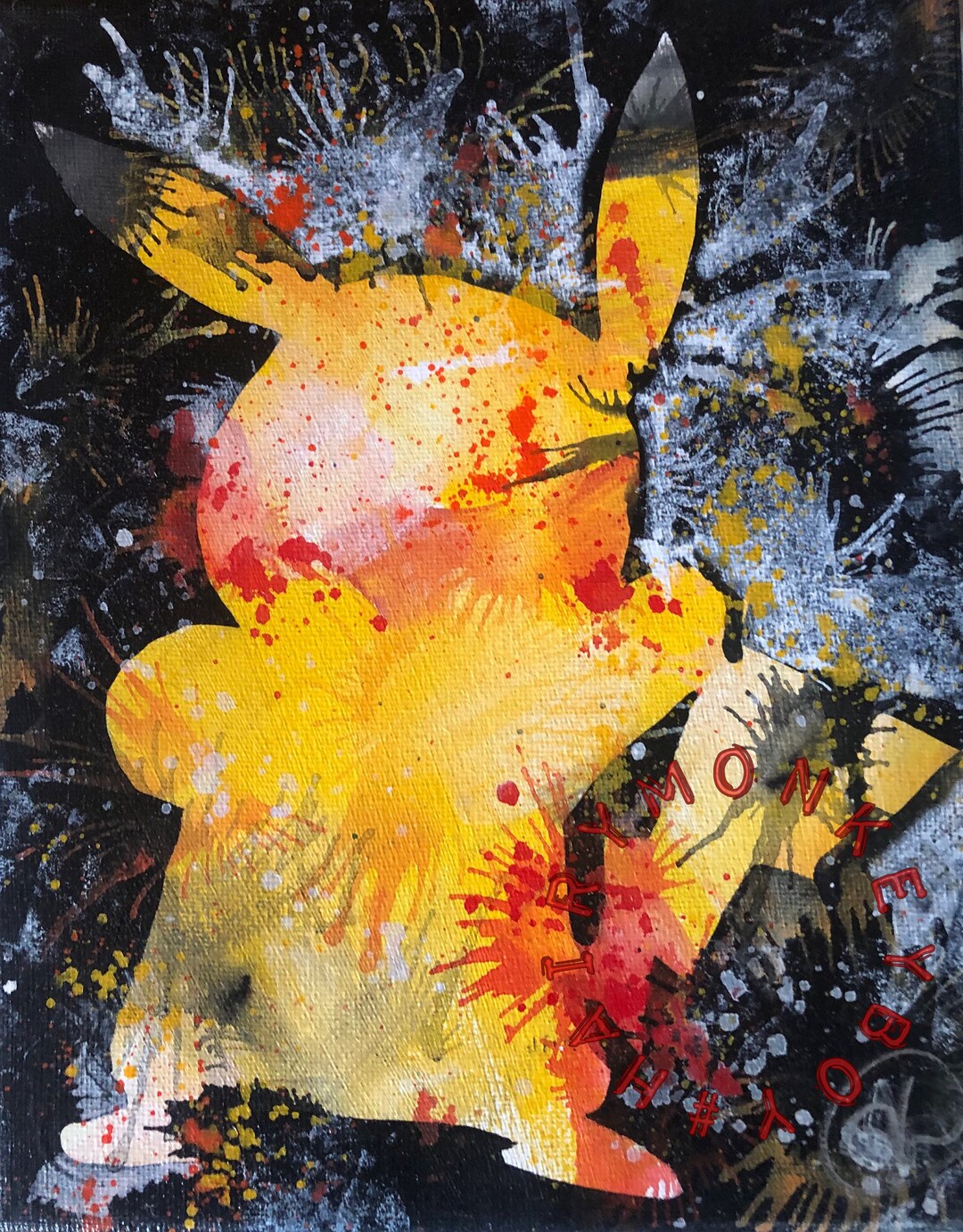 Pikachu original Painting - Etsy