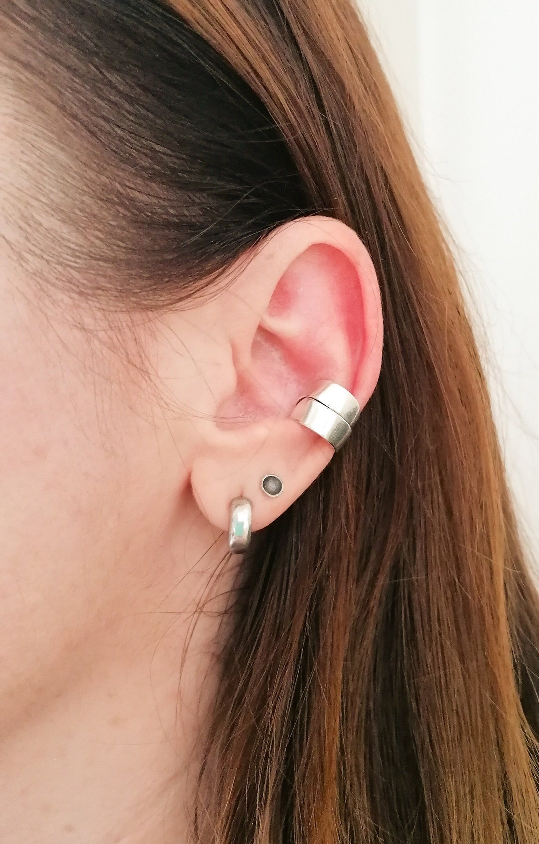 Wide Double Wrapped Conch Ear Cuff Sterling Silver 925 - Etsy