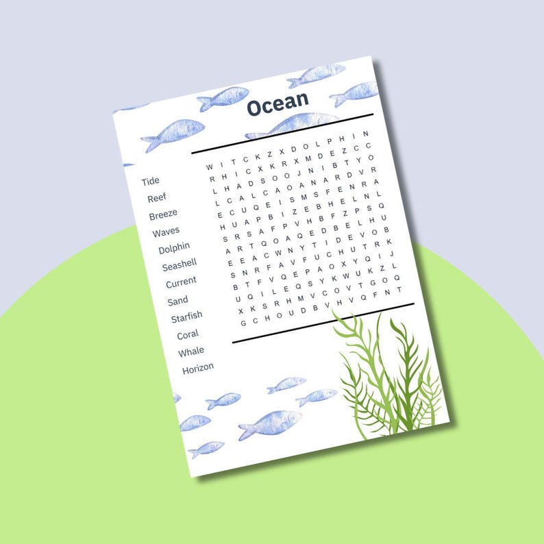 Nature Word Search Printable - Etsy