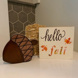 Nuts About Fall Tiered Tray Sign Décor Rusticsmall Wood ...