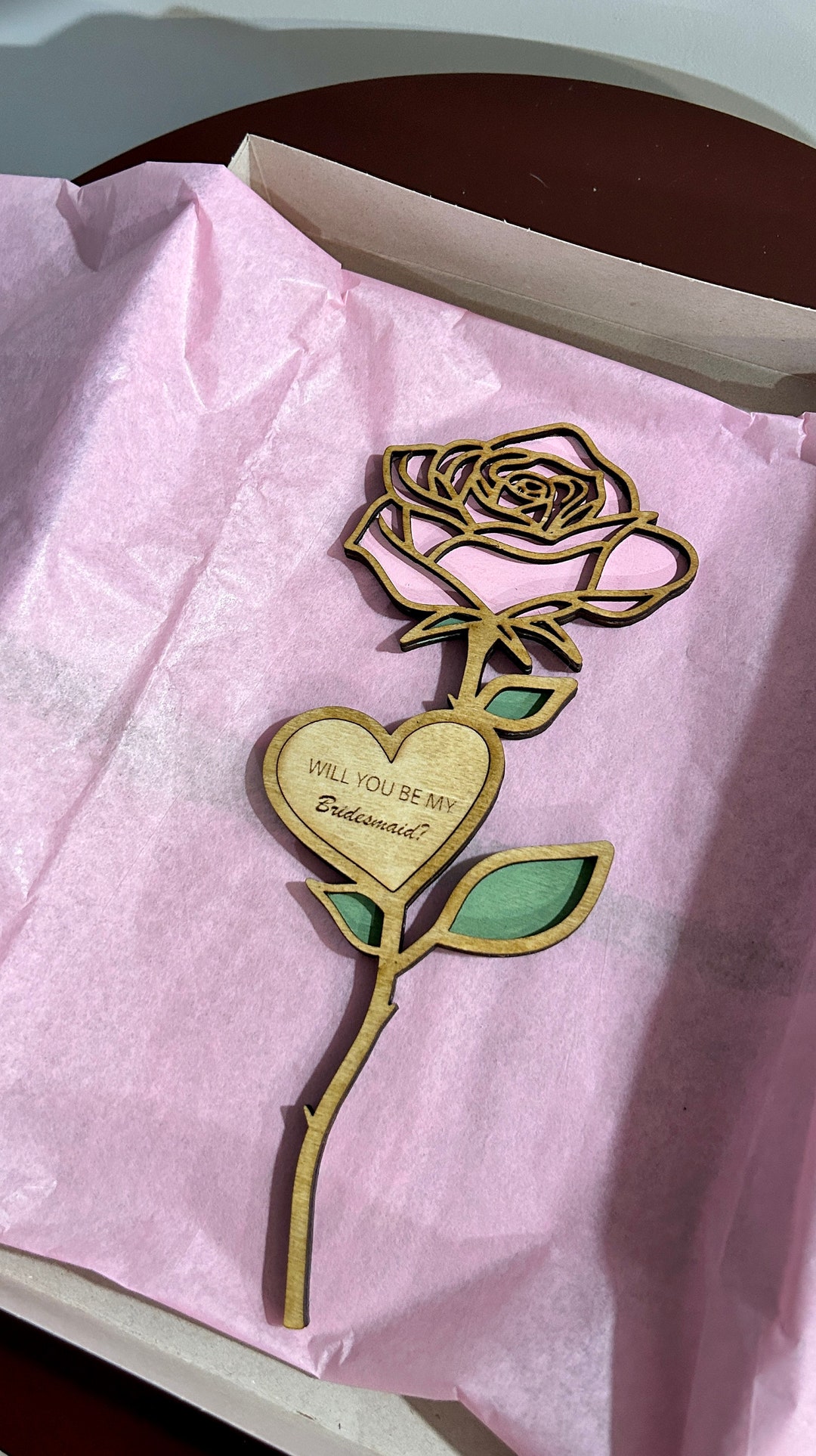 Personalized Rose, Bridesmaid, Maid of Honor, Wife, Girlfriend ...