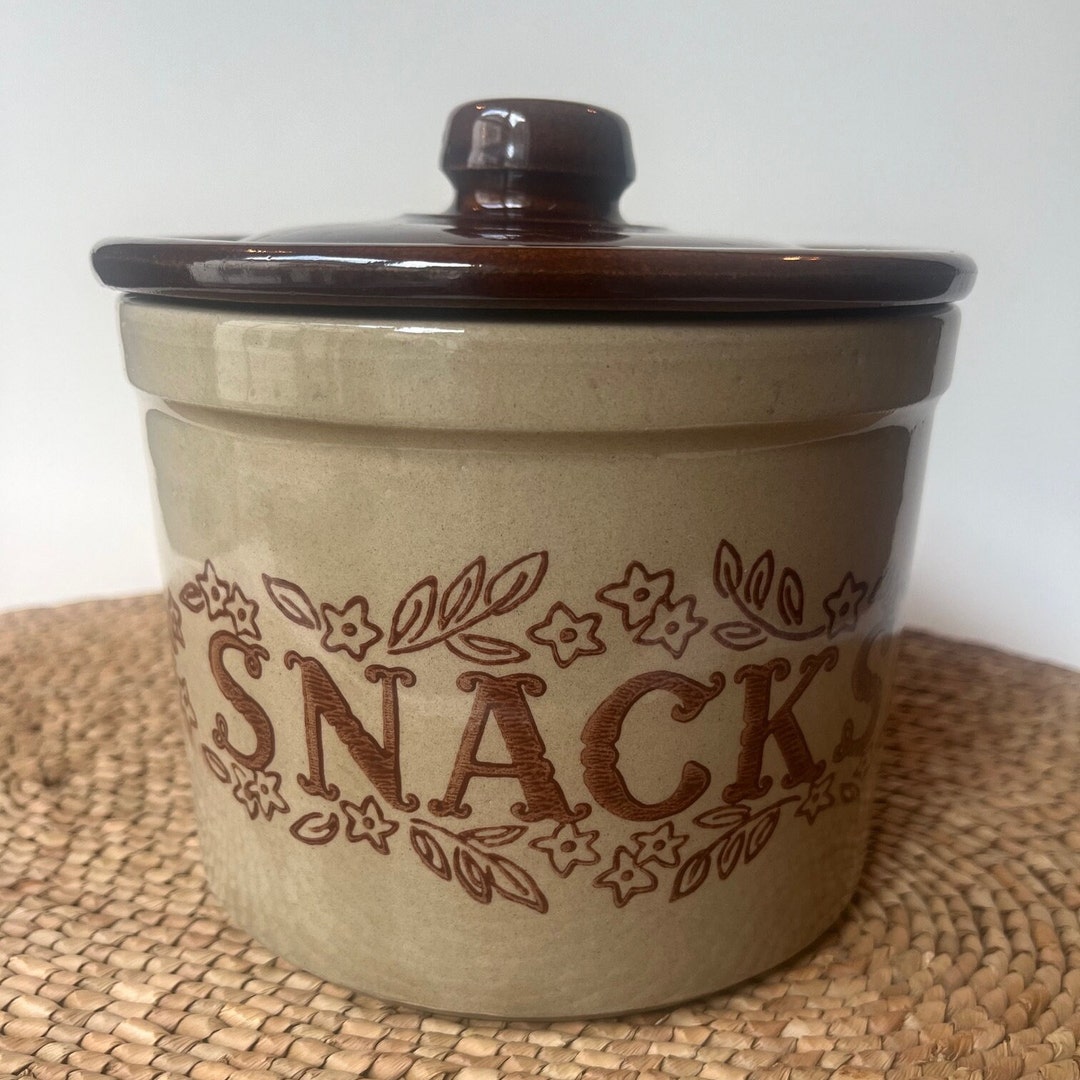 Snack Crock | Cookie Jar | Lidded Canister | Snacks - Etsy