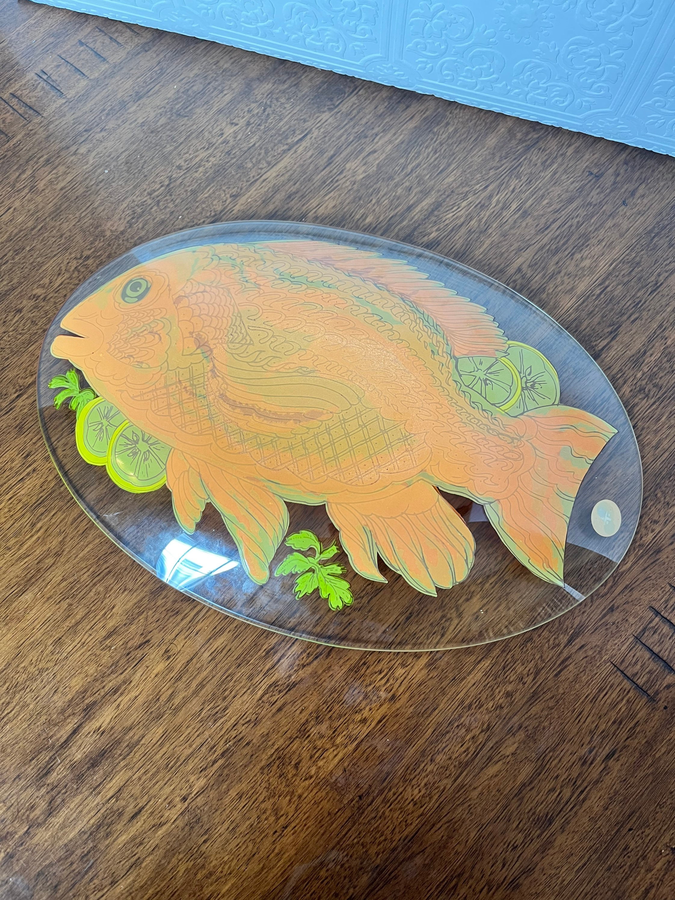 Dorothy C Thorpe Inc. Signed Elaine Glass Fish Dish | MCM | Serving ...