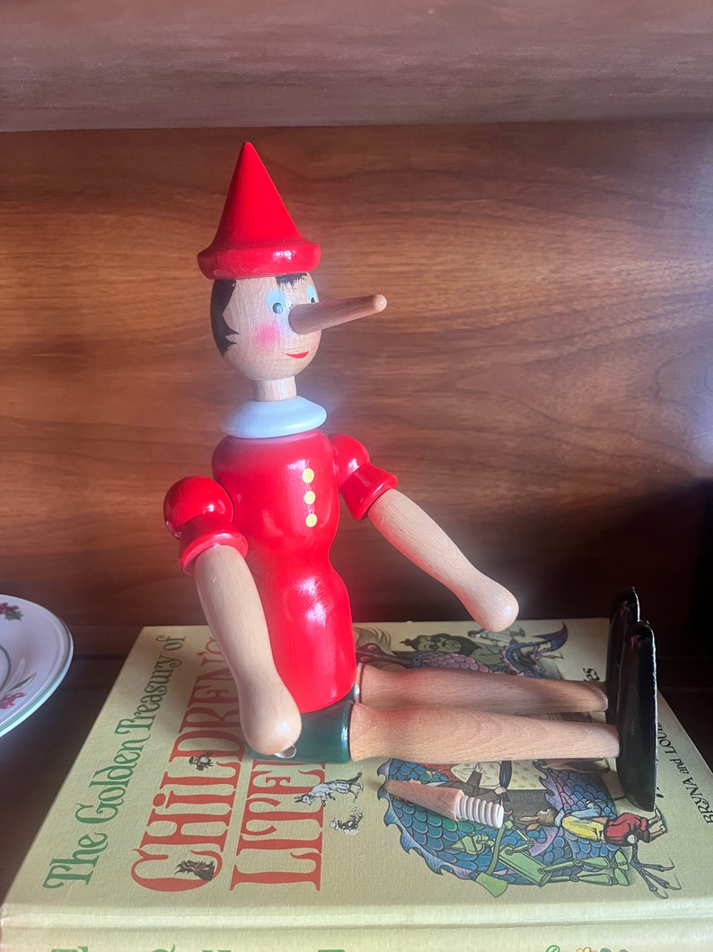Wooden Posable Pinocchio With Interchangeable Nose | by Dreoni ...