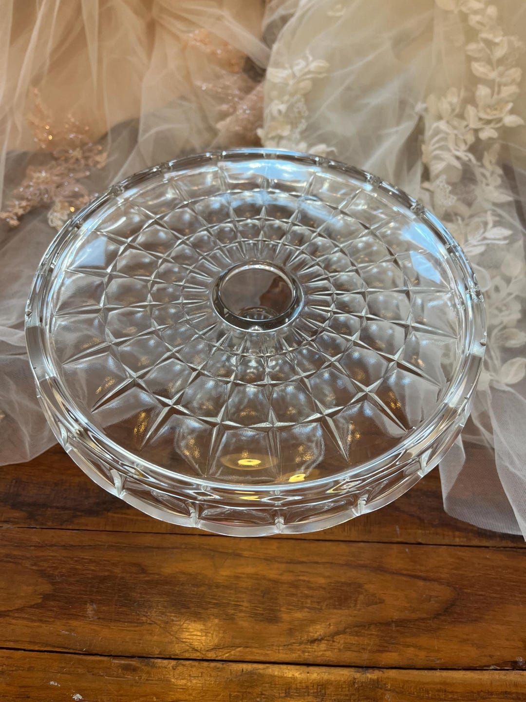 Indiana Glass Cake Stand | Rum Well Constellation | Vintage Mid-century ...