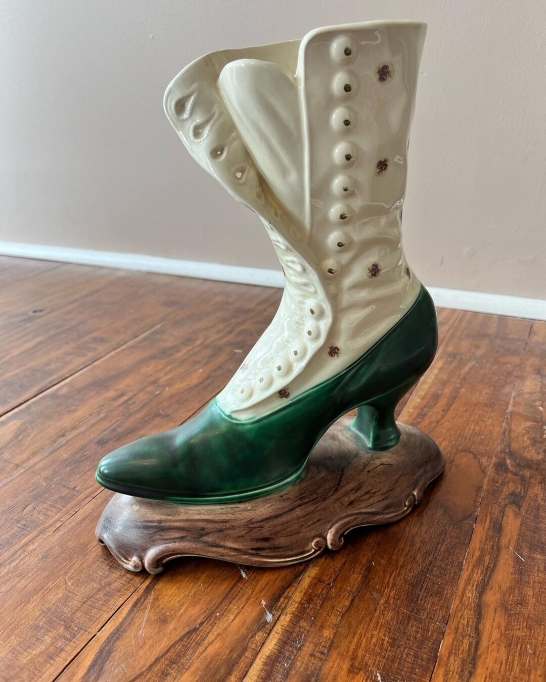 Vintage Ceramic Victorian Boot Planter or Vase | Atlantic Mold ...