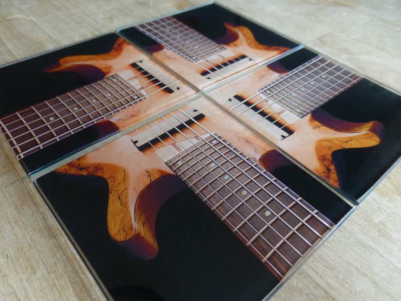 Bass Guitar Coasters ~ Music Coasters ~ Guitar Art Coasters, Music Home ...