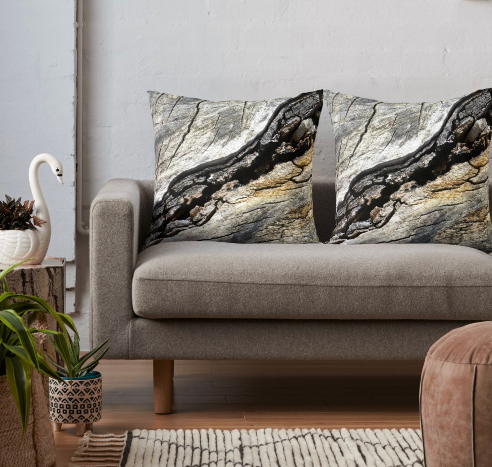 Rustic Throw Pillow Rugged Decor Cabin Pillow Abstract - Etsy