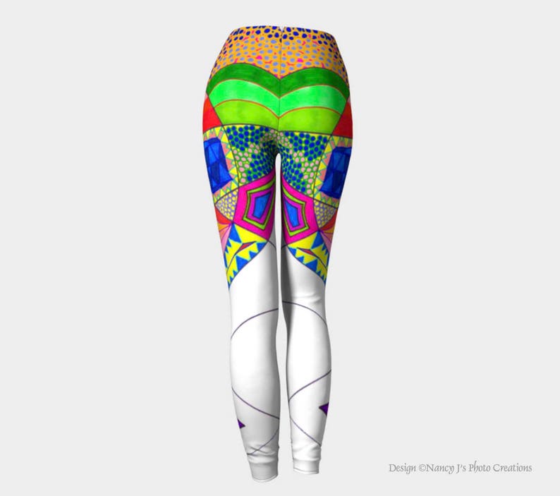 Bright Leggings Colorful Leggings Abstract Leggings, Wearable Art ...