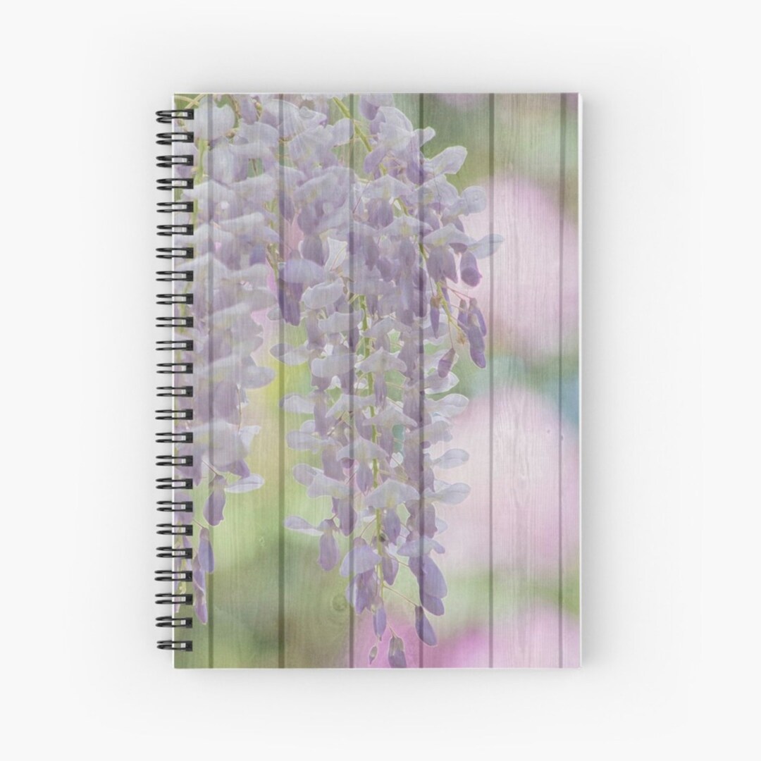 Rustic Floral Notebook Garden Journal Lavender Wisteria Photo Notebook ...
