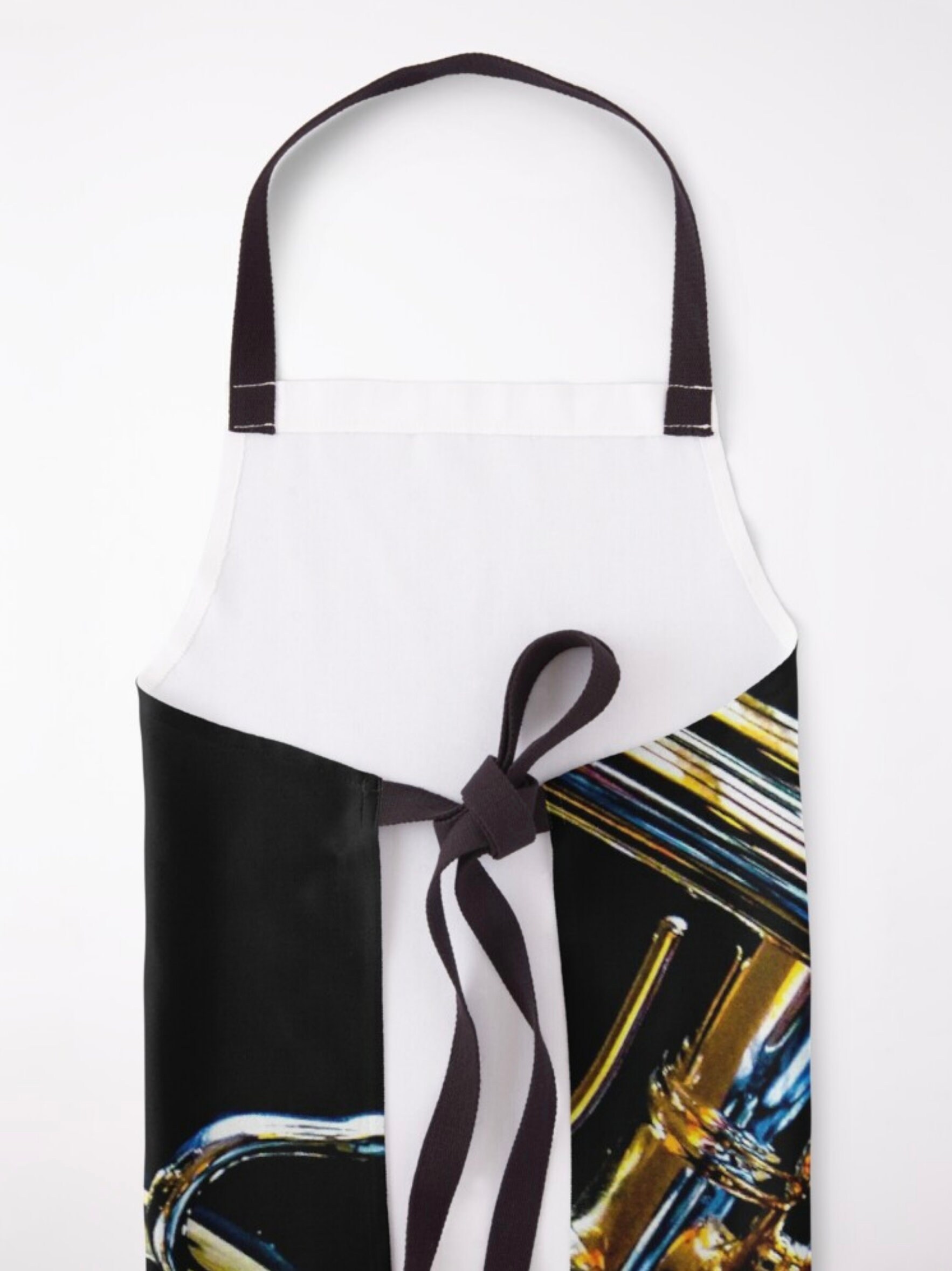Stylish Trumpet Apron, Music Gift for Horn Player, Shiny Metal Silver ...
