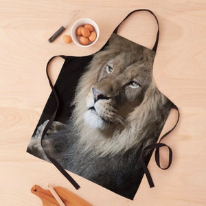 Lion Apron Guy Gift for Him Shop Apron Lion King Dad Gift for Animal ...
