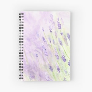 Lavender Notebook, Summer Garden Journal, Violet Floral Notebook ...