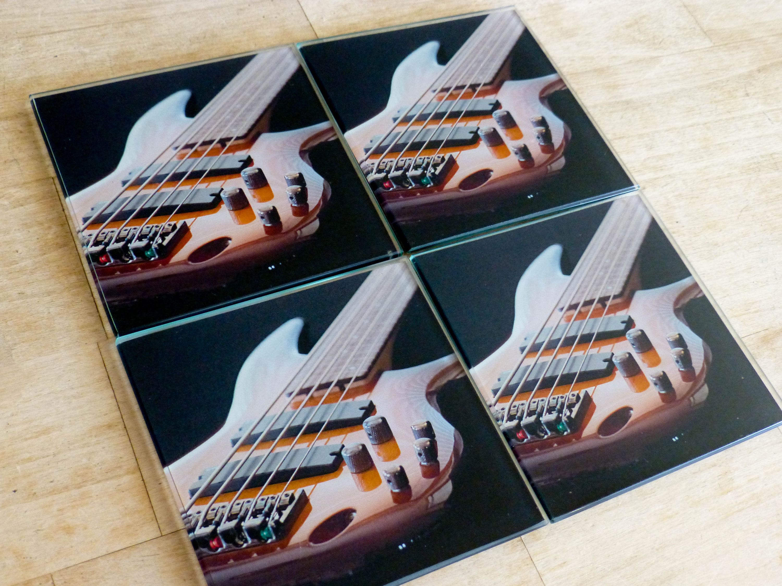 Bass Guitar Coaster Set, Music Gift for Guitar Player, Guitar Gift ...
