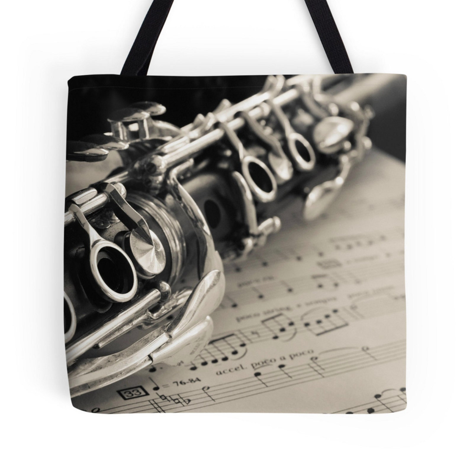 Clarinet Tote Bag, Music Tote, Clarinet Bag, Band Merch, Music Gift ...