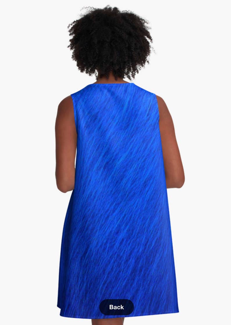 Royal Blue Sleeveless Dress, Sun Dress, Beach Dress, Blue Boho Dress ...