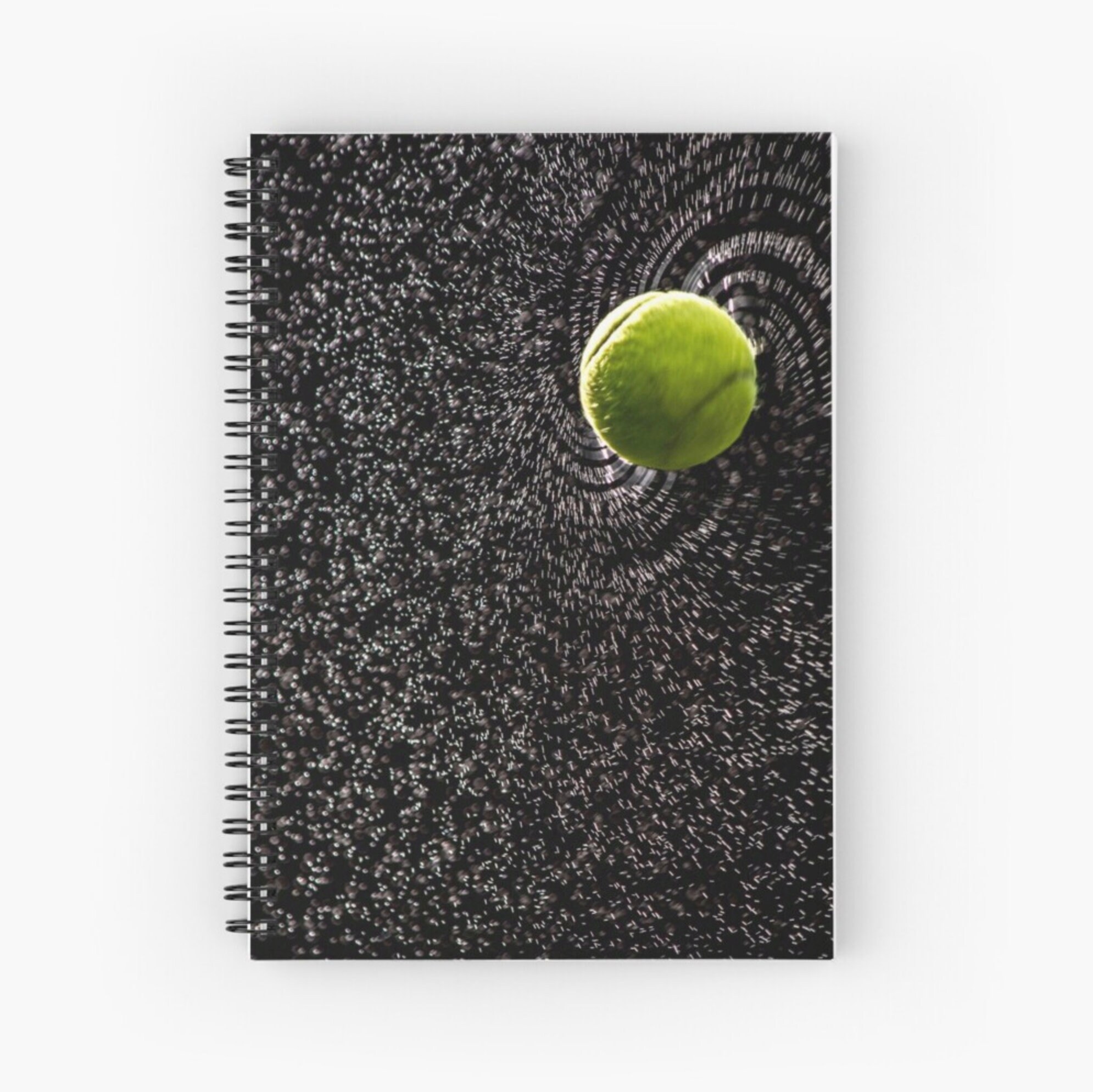 Tennis Gift Tennis Notebook Summer Sports Gift Black Spiral Notebook ...