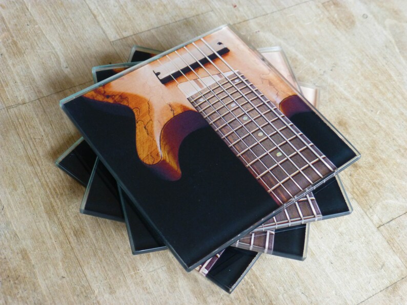Bass Guitar Coasters ~ Music Coasters ~ Guitar Art Coasters, Music Home ...