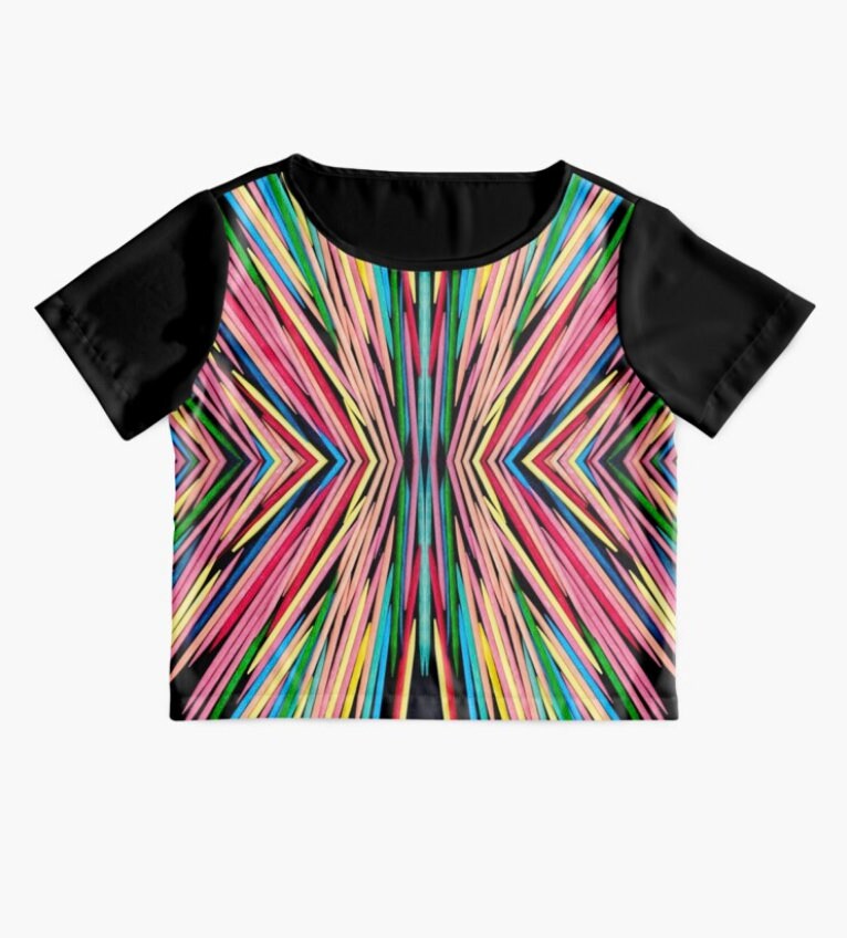 Funky Tank Colorful Chiffon Top Graphic Design Modern Blouse ...