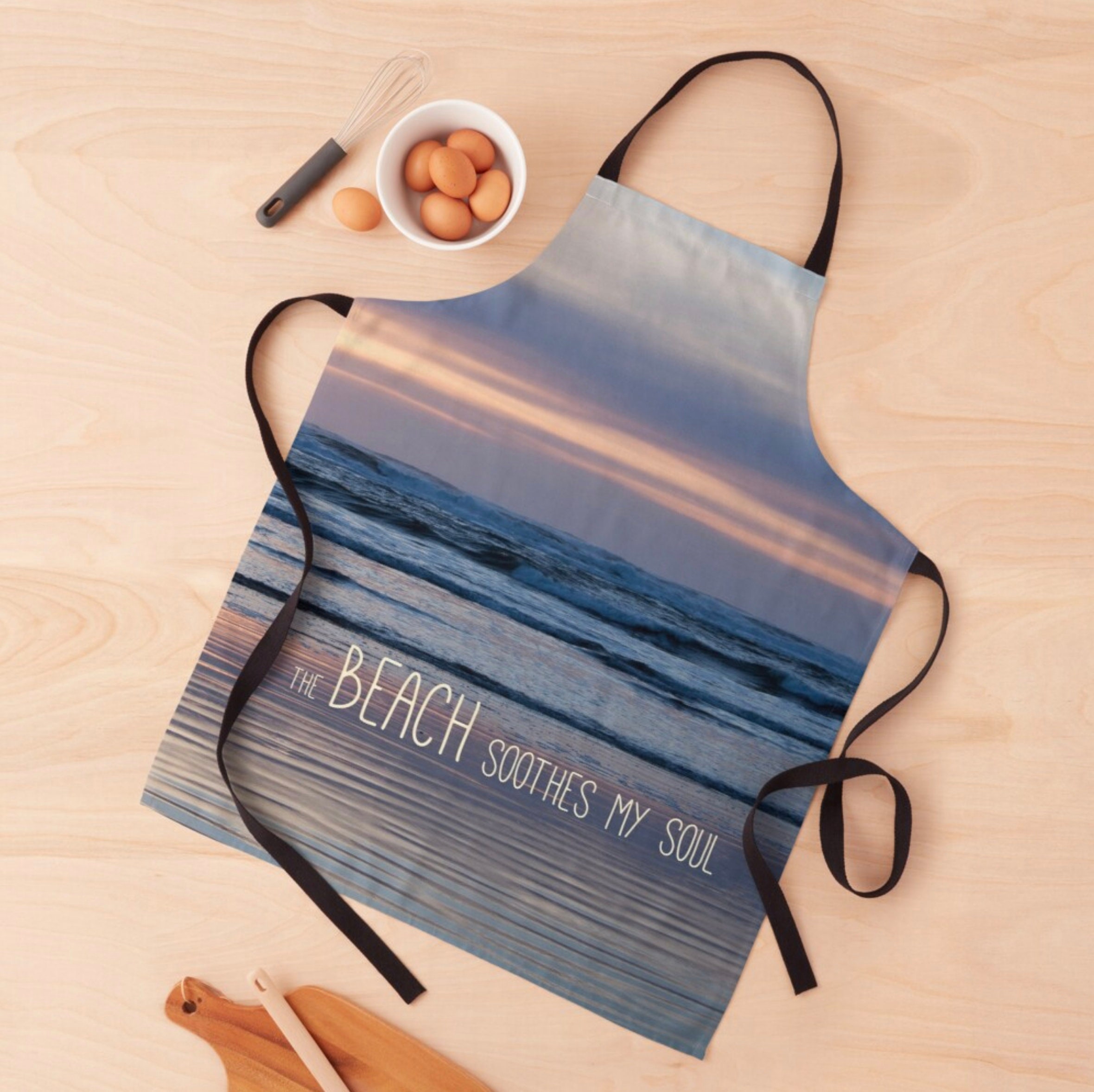 Beach Apron, Beach Gift for Cook, Pastel Rose Blue Apron, Arts and ...