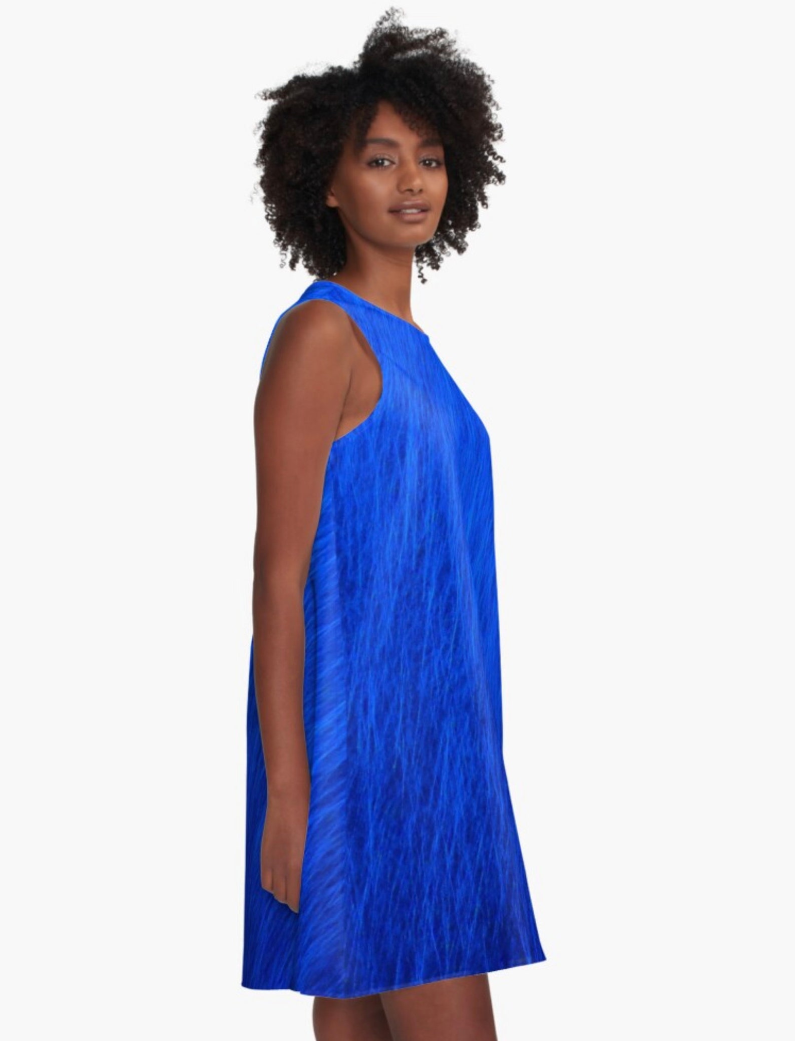 Royal Blue Sleeveless Dress, Sun Dress, Beach Dress, Blue Boho Dress ...