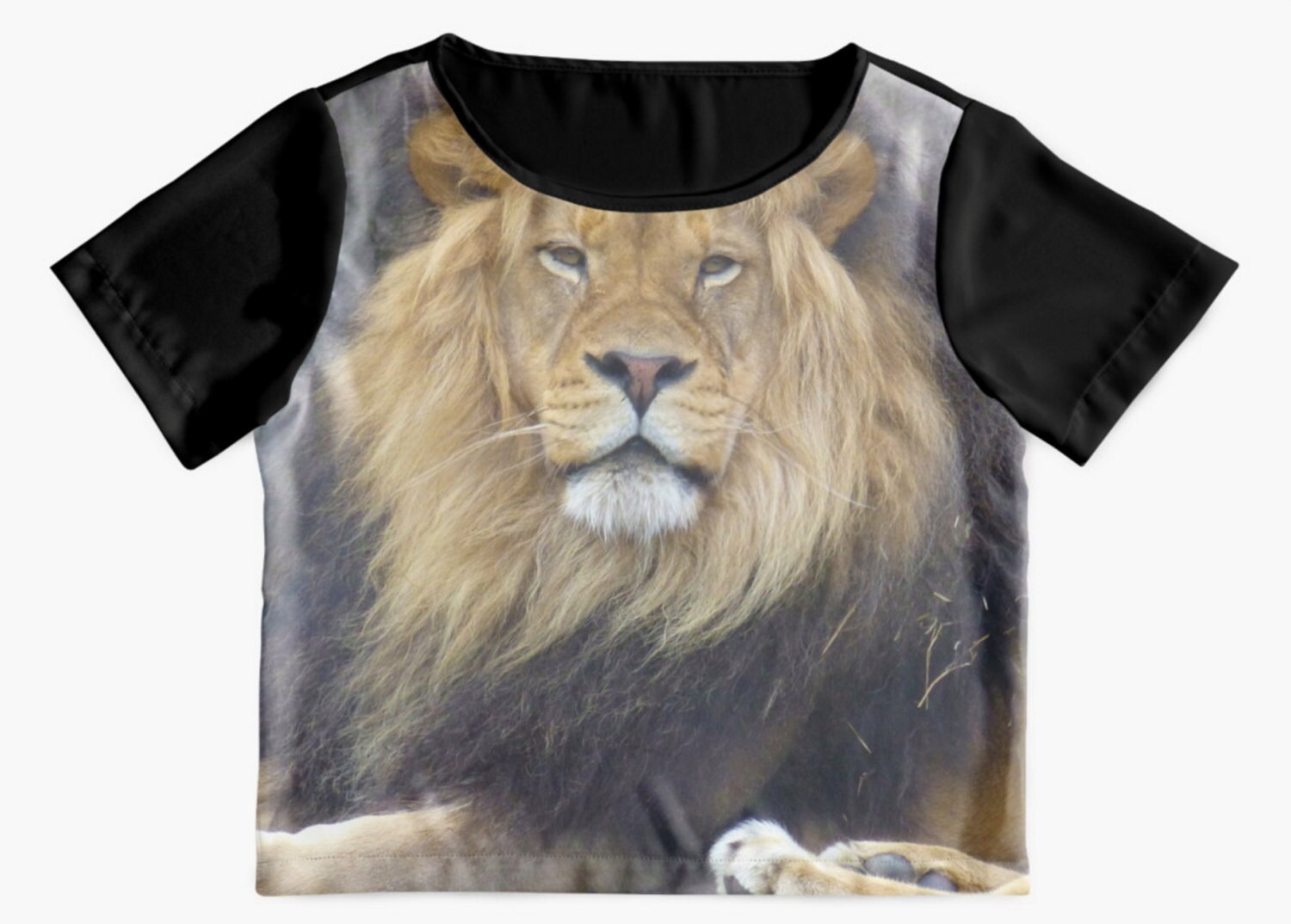 African Lion Blouse ~ Fun Women's Shirt ~ Brown Chiffon Top, Loose ...