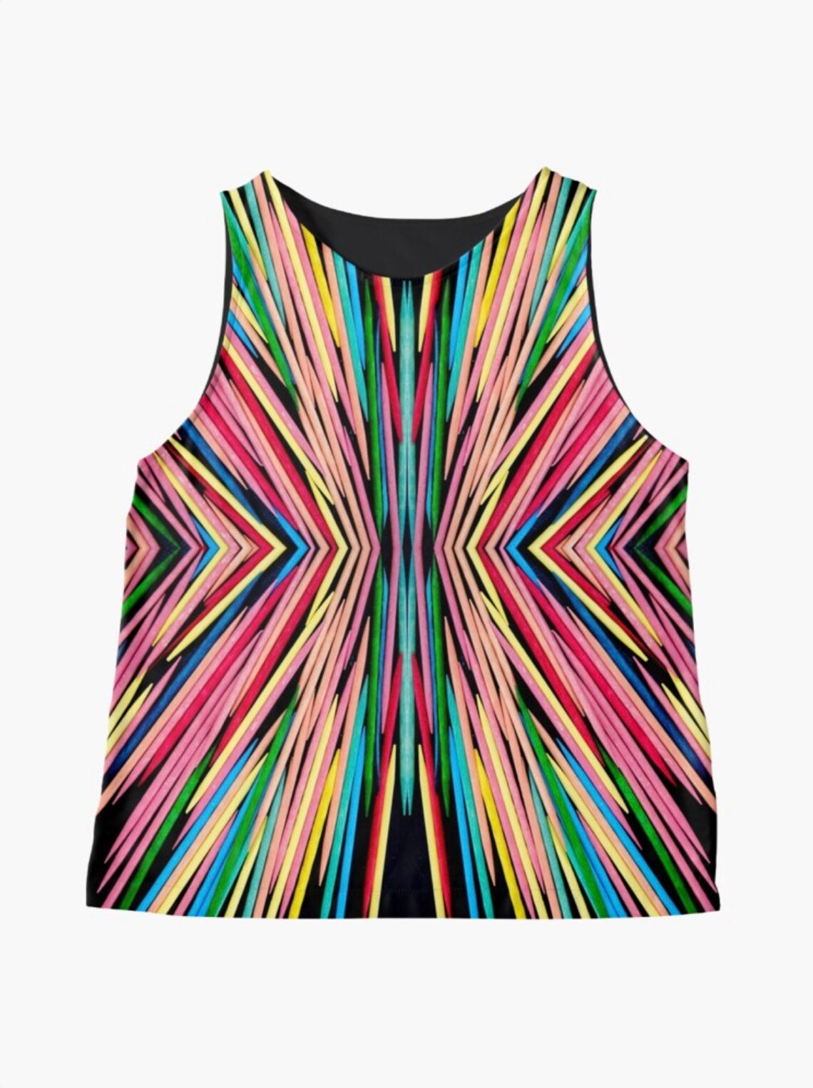 Funky Tank Colorful Chiffon Top Graphic Design Modern - Etsy