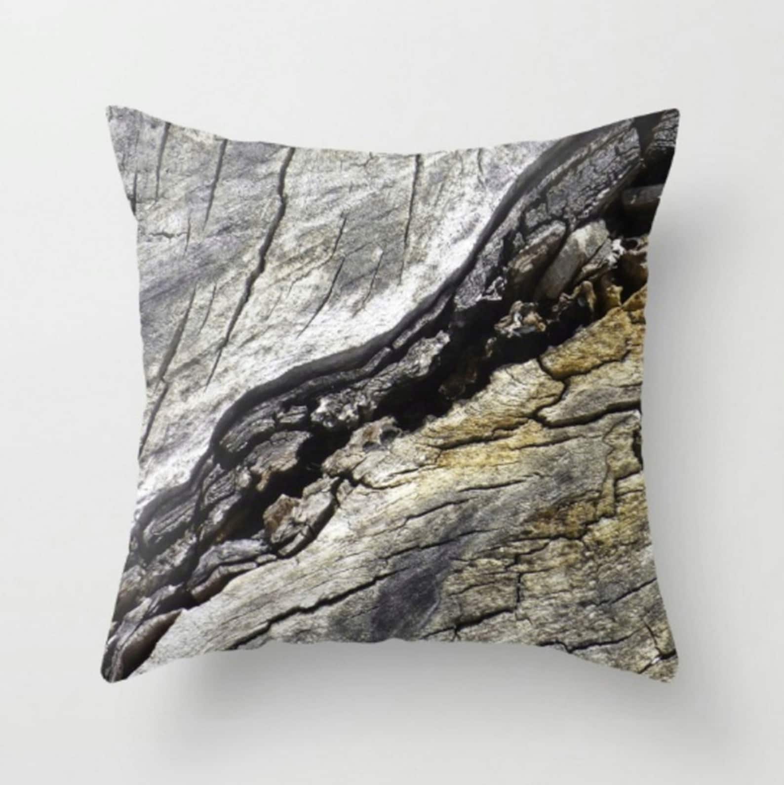 Rustic Throw Pillow Rugged Decor Cabin Pillow Abstract - Etsy