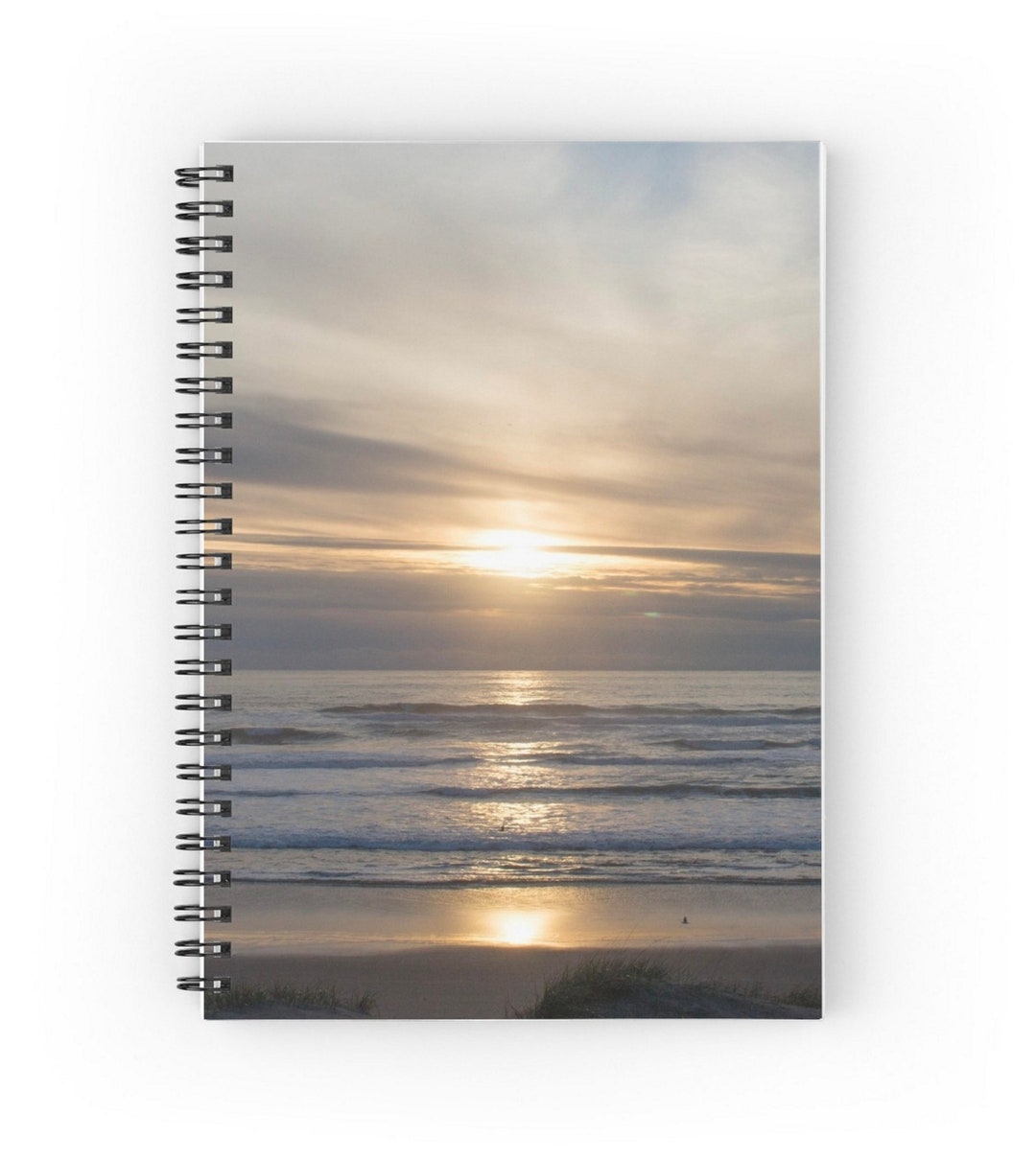 Glowing Beach Sunset Photo Notebook Beach House Guestbook - Etsy