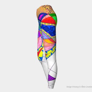 Bright Leggings Colorful Leggings Abstract Leggings, Wearable Art ...