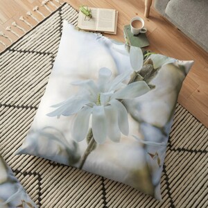 Magnolia Pillow Cover Floral Throw Pillow White Flower | Etsy