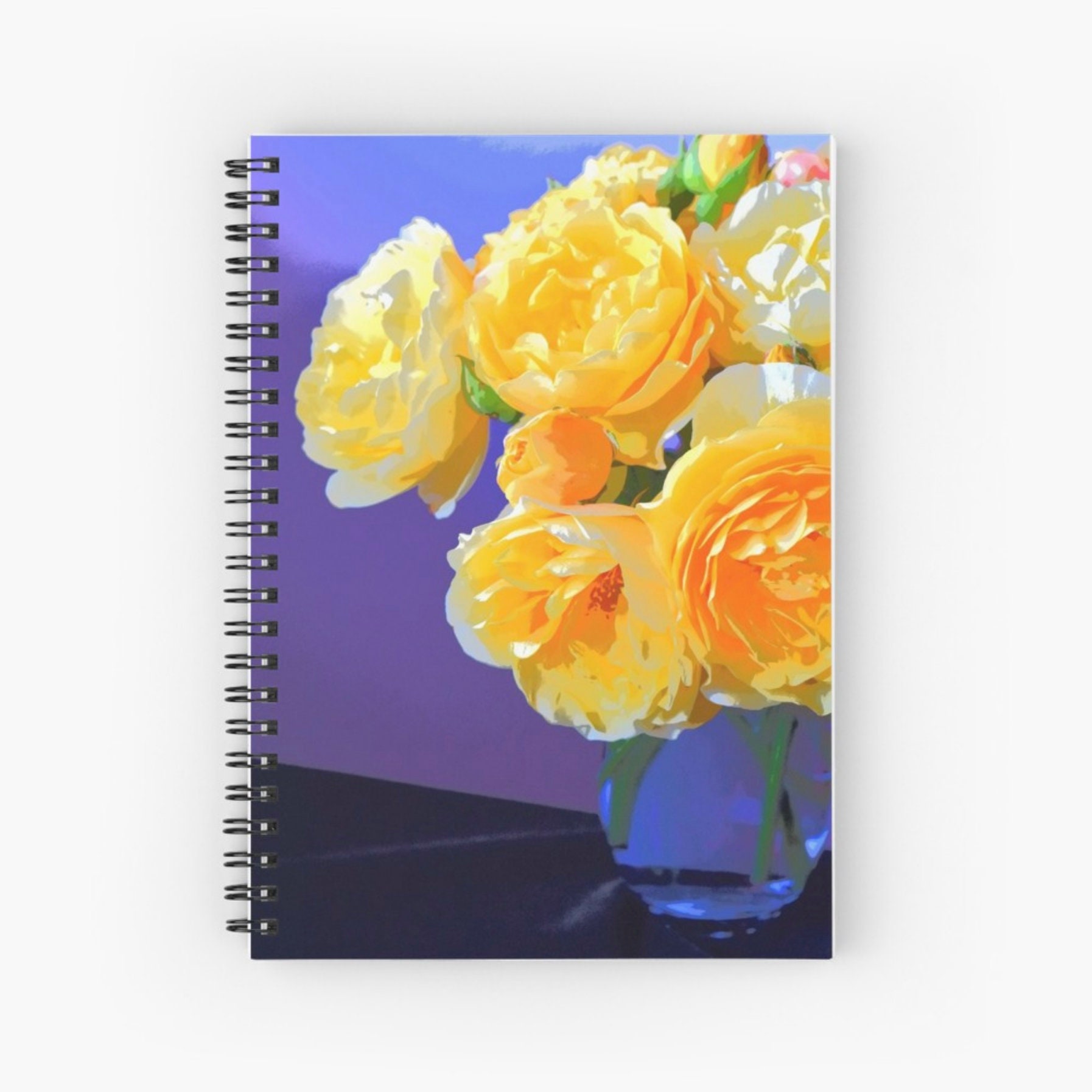 Bright Yellow Roses Botanical Notebook Garden Journal Gift - Etsy