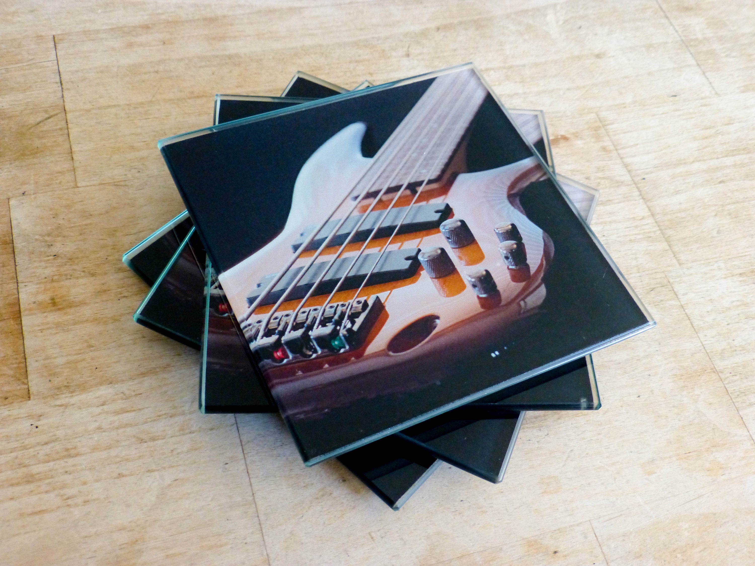 Bass Guitar Coaster Set, Music Gift for Guitar Player, Guitar Gift ...