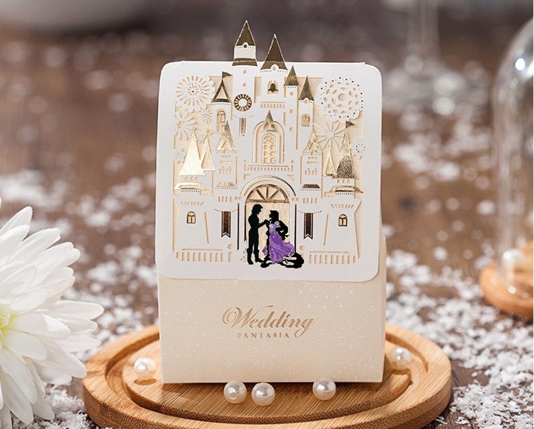 Disney Wedding Candy Gift Favor Boxes Tangled Rapunzel Package 50pieces ...