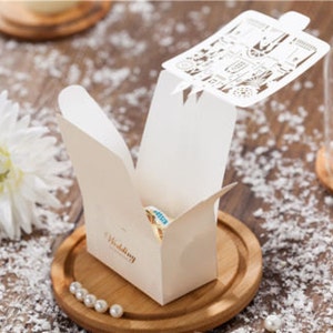 Disney Wedding Candy Gift Favor Boxes Tangled Rapunzel Package 50pieces ...