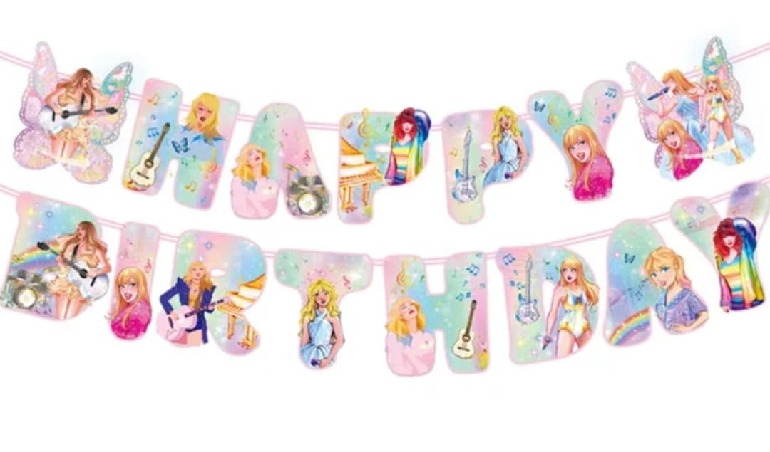 Taylor Swift Birthday Hanging Banner (ONLY BANNER) 1ct - Etsy