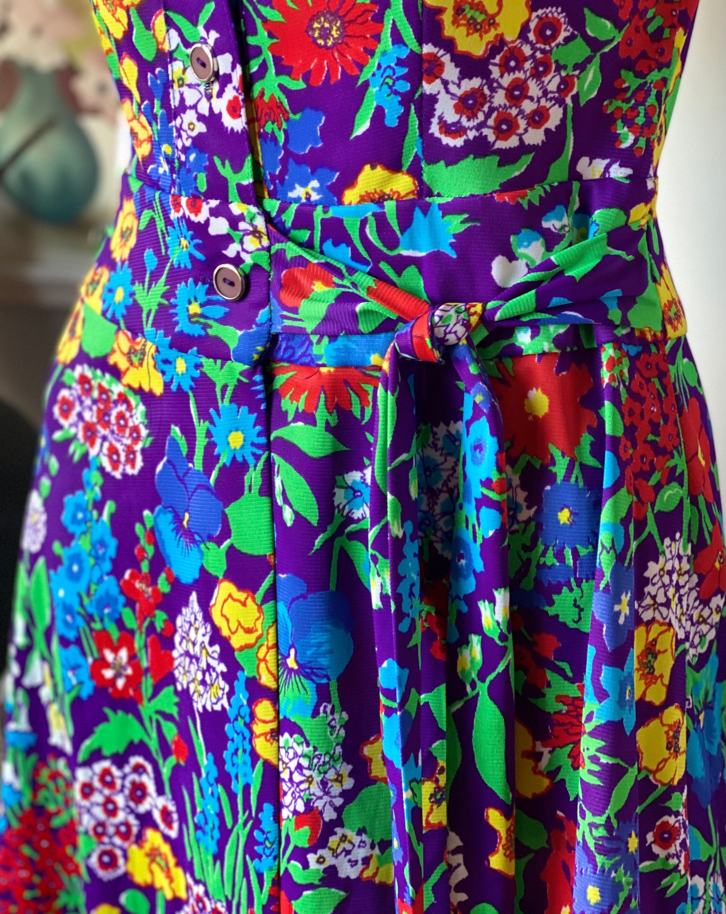 Vintage 1970’s Floral Micro Mini Dress by Pepe Jr’s - Etsy
