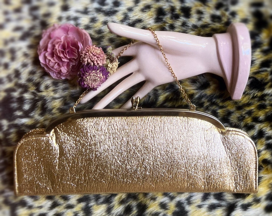 1960s Vintage Gold Metallic Handbag - Etsy 1960s Vintage Gold Metallic Handbag - Etsy