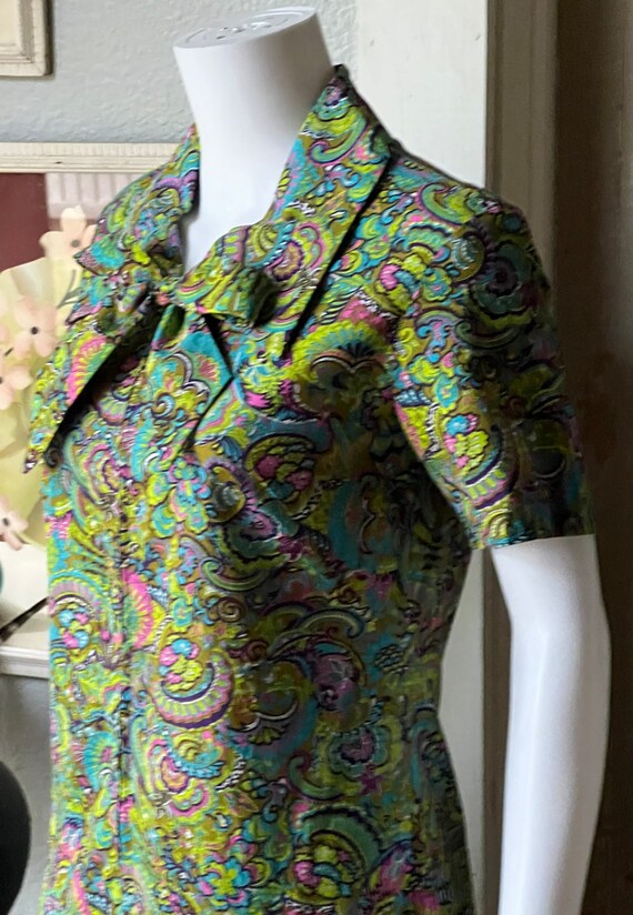 1960’s Vintage Kay Whitney psychedelic paisley drop … - Gem
