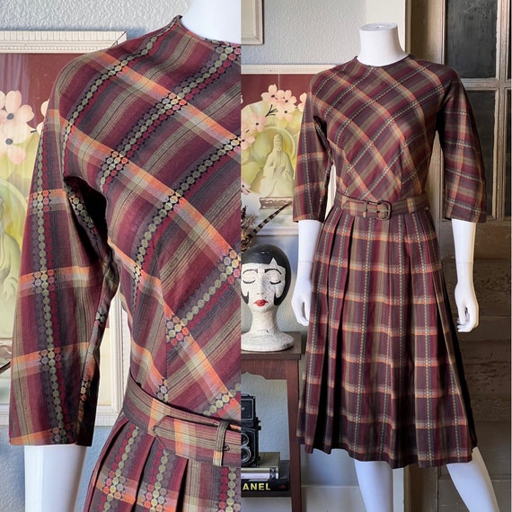 Early 1960s Vintage Nelly Don Plaid Dress Size 12 - Etsy