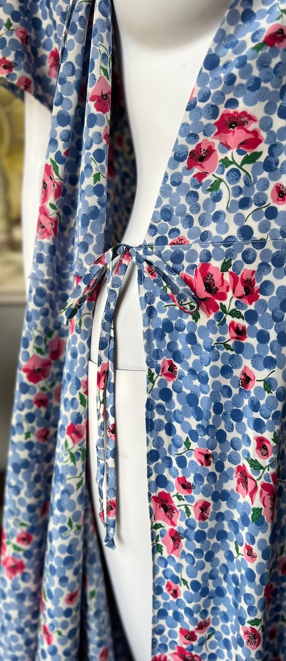 1940’s Vintage Evelyn Pearson Dots and Floral Rayon D… - Gem