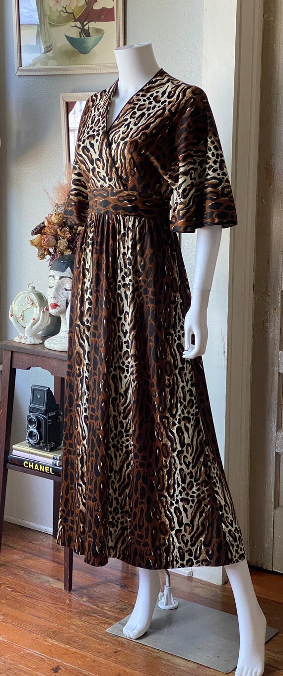 1960’s Vintage Dela-Ann Creations Leopard Print Dress… - Gem