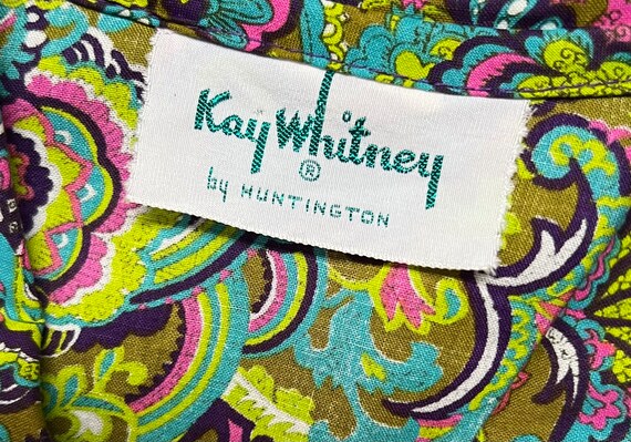 1960’s Vintage Kay Whitney psychedelic paisley drop … - Gem