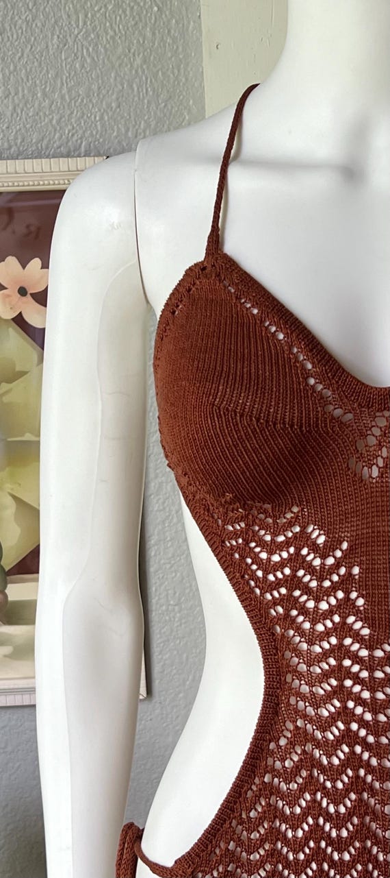 1970’s Vintage Frederick’s of Hollywood Crochet Monok… - Gem