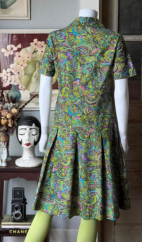 1960’s Vintage Kay Whitney psychedelic paisley drop … - Gem