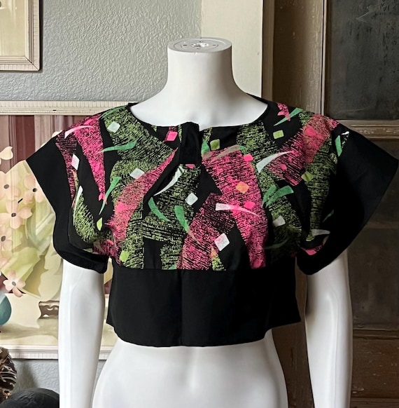 1980’s Vintage Neon Crop Top by Tiger Clothing - Gem
