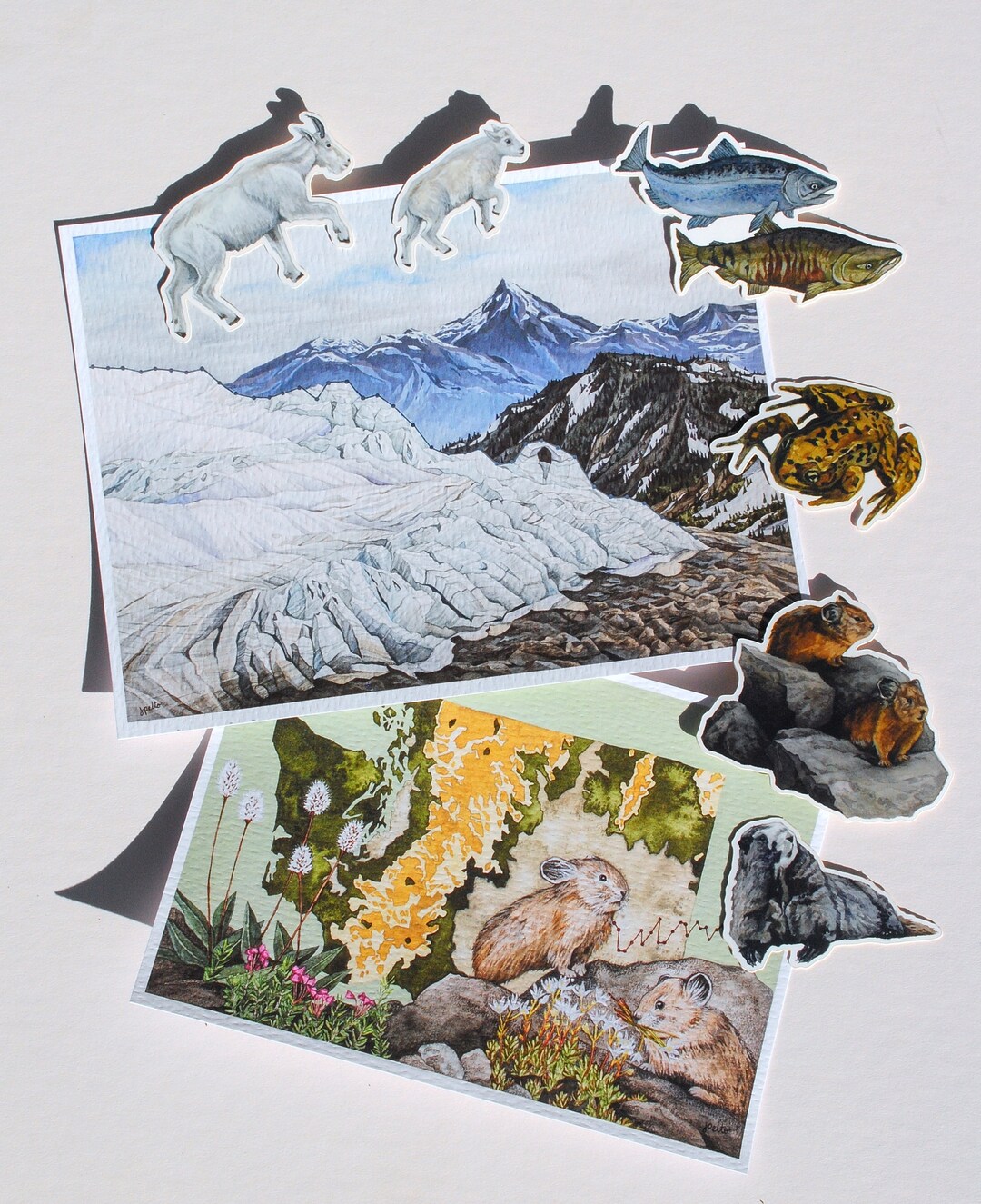 Pacific Northwest Print and Sticker Pack - Etsy