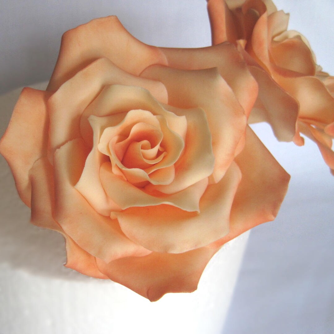 Extra Large, Large, Medium, or Small Roses. Gum Paste Flowers Cake ...