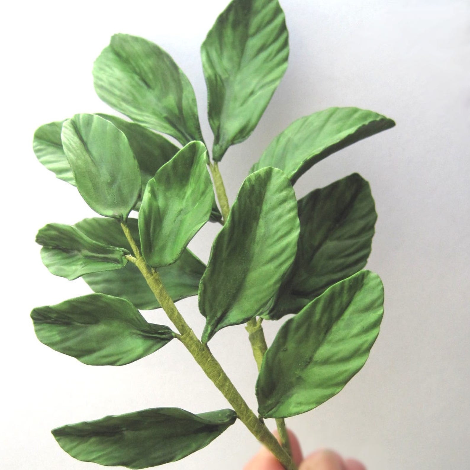 Dark Green Leaf Sprays Gum Paste Filler Flowers Cake Toppers Gum Paste ...