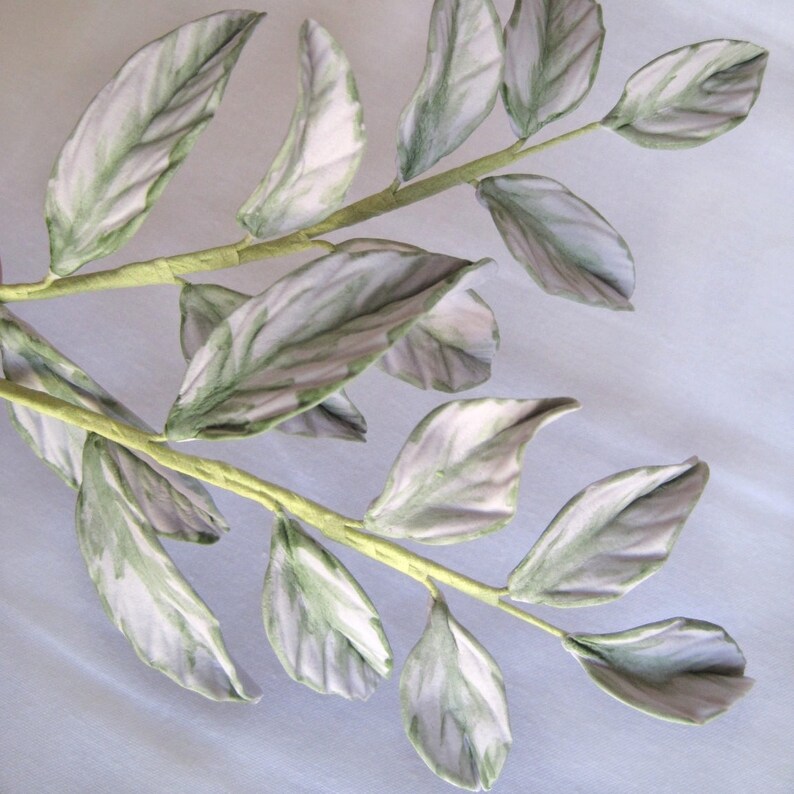 Variegated Lavender & Green Leaf Sprays Gum Paste Filler - Etsy